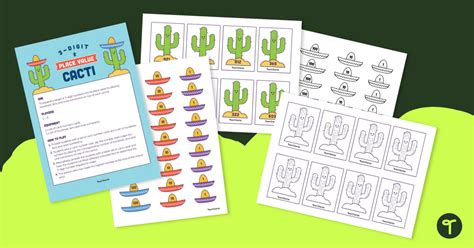 Place Value Cacti 3 Digit Expanded Form Activity Teach Starter