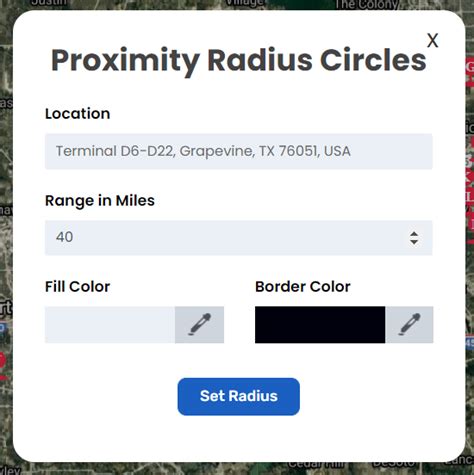 Radius Map Tool How To Create Proximity Radius Circles Mapize