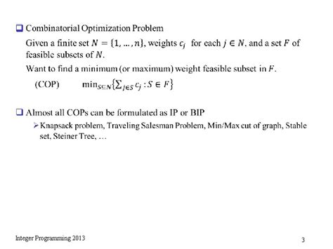 chapter 1 formulations bw 1 q integer programming