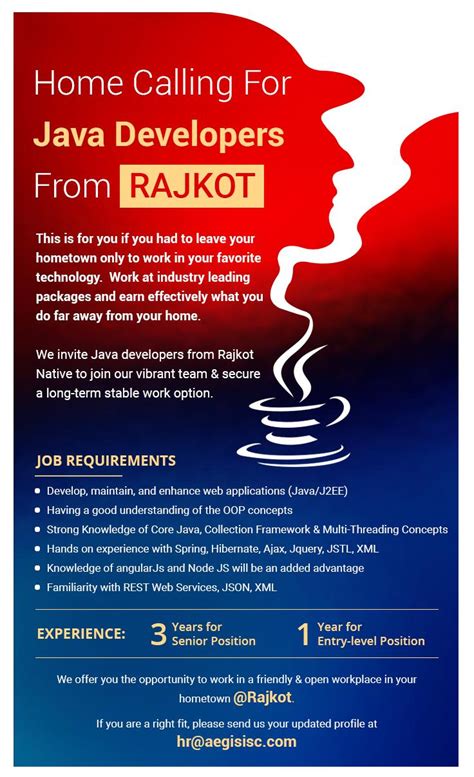 Piyush Agrawal On Linkedin Home Calling For 2 Java Developers From Rajkot Java Developers Jobs