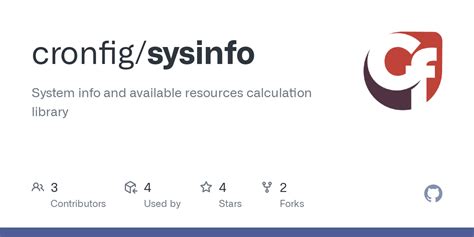 GitHub Cronfig Sysinfo System Info And Available Resources Calculation Library