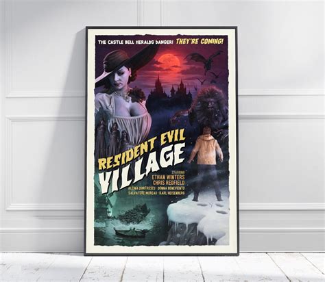 Resident Evil 8 Village Game Poster Game Art Horror Game Print