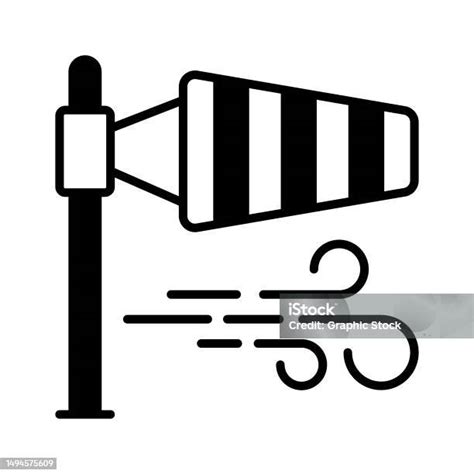 Windsock 아이콘을 보여주는 돛대에 장착된 원뿔 일기 예보 도구 얻기 Windbag의 편집 가능한 아이콘 0명에 대한 스톡 벡터 아트 및 기타 이미지 Istock