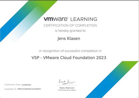 Jens Klasen On Linkedin Im Happy To Share That Ive Obtained A New Certification Vsp Vmware…