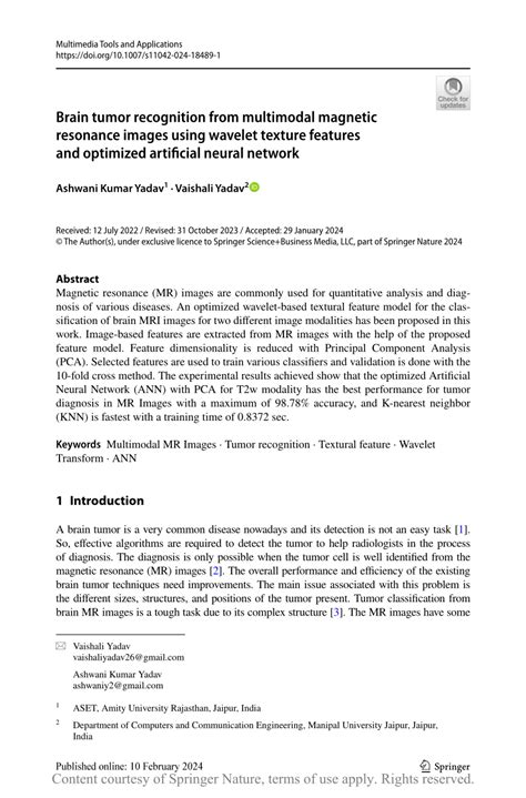Brain Tumor Recognition From Multimodal Magnetic Resonance Images Using