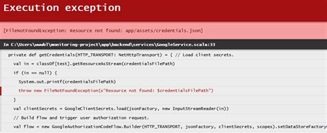 Java Using Google Drive Apis With A Scala Play Project Stack Overflow