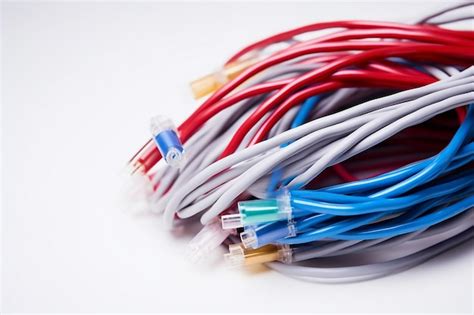 Premium Ai Image Ethernet Cables Against A Simple Background