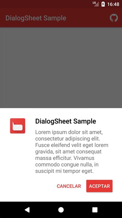 Dialogsheet Android Library For Material Designed Bottom Dialogs
