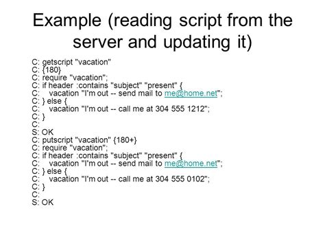 Manage Sieve Protocol Alexey Melnikov As Transcribed By Eric Burger