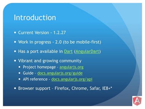 Angularjs Training Day 1 Basics Why What And Basic Features Of