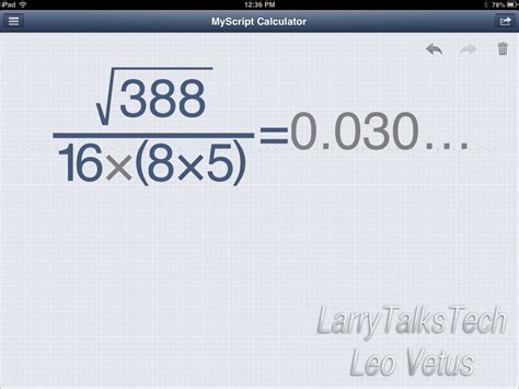 Ipad Myscript Calculator App