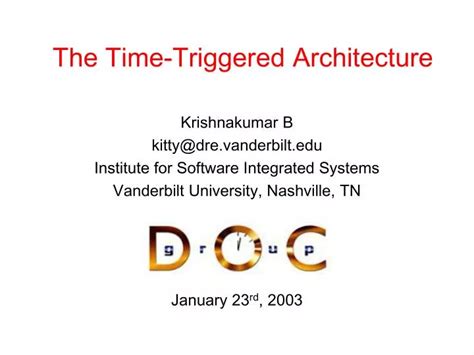 Ppt The Time Triggered Architecture Powerpoint Presentation Free