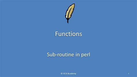 Perl Lec8 Functions In Perl Subroutines In Perl Subtitles Included