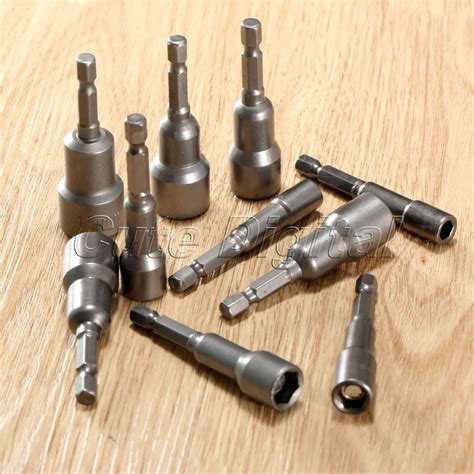Pcs Metric Mm Magnetic Nut Driver Set Socket Adapter Hex Drill Bit Screwdriver Socket Nut