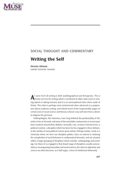 Altman Dennis Writing The Self Pdf