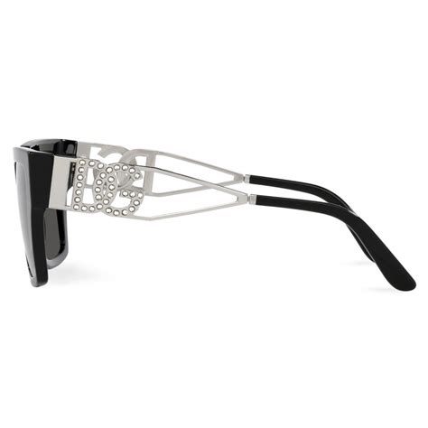 Dolce And Gabbana Dg Diva Sunglasses Black Silver Dark Grey Dolce