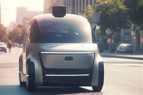 Autonomous Self Driving Car On The Road Generative Ai Stock