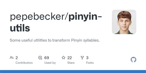 GitHub Pepebecker Pinyin Utils Some Useful Utilities To Transform
