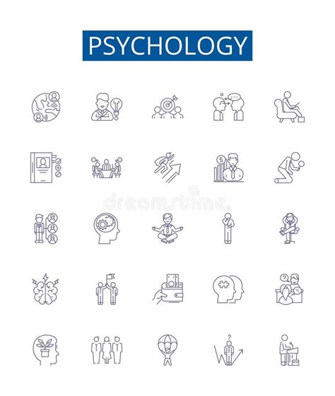 Psychology Line Icons Signs Set Design Collection Of Psychology Mind