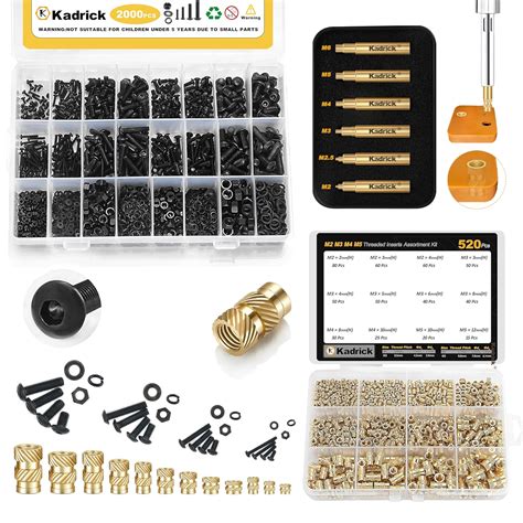Kadrick 3d Printing Component Bundle M2 M3 M4 M5threaded Inserts M2
