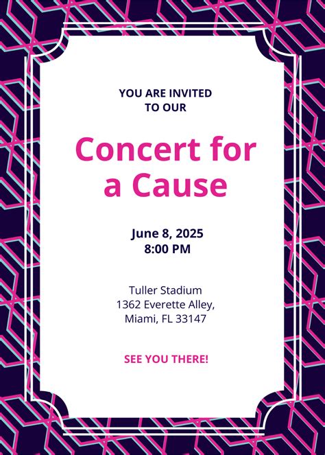 Free Concert Ticket Invitation Template To Edit Online