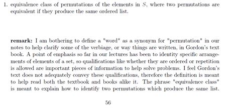 Solved Equivalence Class Of Permutations Of The Elements In Chegg Com