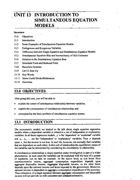 Eco Chapter 7 Intro To Simultaneous Equation Model L ~ I T 13