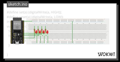 Ejercicio Led Wokwi ESP32 STM32 Arduino Simulator