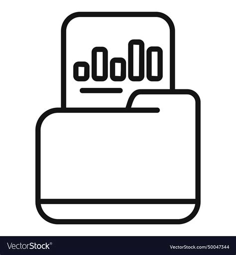 Marketing File Folder Icon Outline Mobile Vector Image