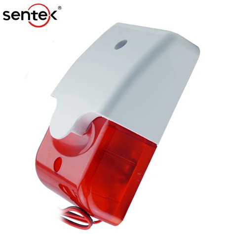 Durable DC 12V Sound Alarm Mini Wired Strobe Warning Siren Strobe Siren And Siren With Flash