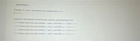 Solved QUESTION Theorem If X And Y Are Positive Real Chegg
