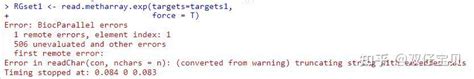 R Error Biocparallel Errors 1 Remote Errors Element Index 1 506 Unevaluated And Other Errors