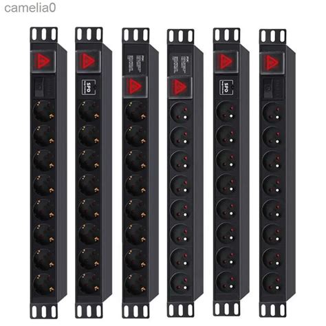 Power Cable Plug Pdu Power Strip Distribution Unit Cabinet 8 Way Ac