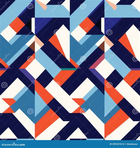 Playful Geometric Squares With Bold Patterns And Sharp Angles Stock