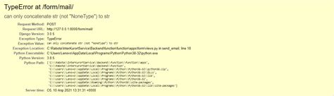Python Django выдаёт ошибку Can Only Concatenate Str Not Nonetype