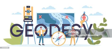 측지 과학 타이포그래피 헤더 개념 토지 측량 기술 엔지니어링 및 개념에 대한 스톡 벡터 아트 및 기타 이미지 개념 건축하기