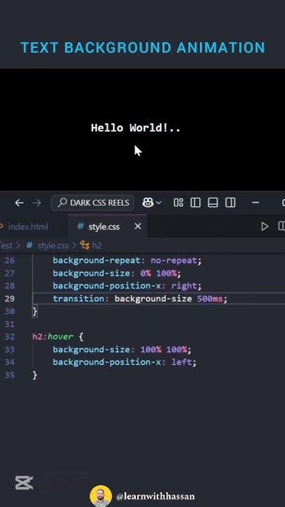 Text Background Animation Create Cool Text Animation Using Html And Css Codeminds Youtube