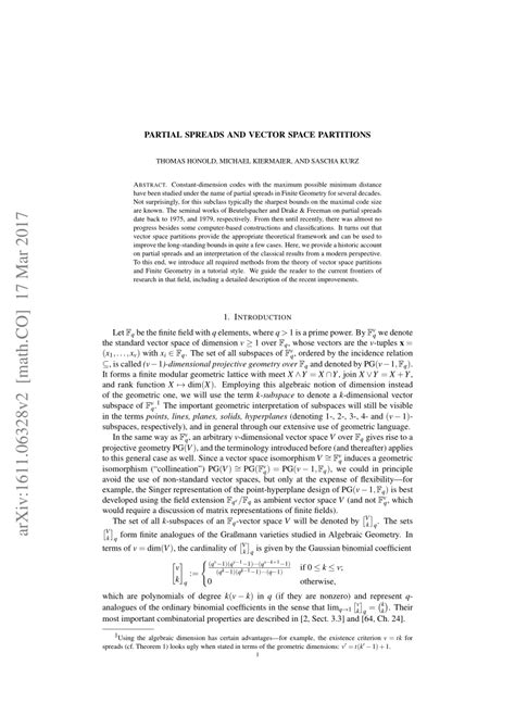 pdf partial spreads and vector space partitions