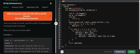 Deepashri Dabhade On Linkedin Day 83 Geeksforgeeks String Subsequence