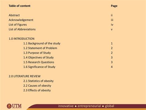 Literature Review Table Of Contents Formatting How To Prepare Table Of Content In The Given