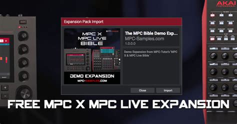 Free Expansion For The MPC Live MPC X MPC Software