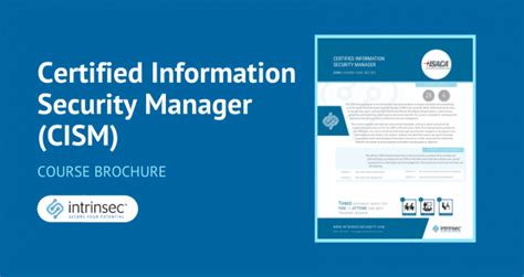 Certified Information Security Manager Cism Brochure Intrinsec