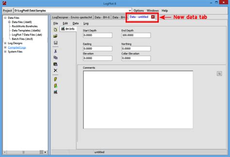 Create A New Data File