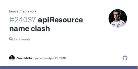 Apiresource Name Clash · Issue 24037 · Laravelframework · Github
