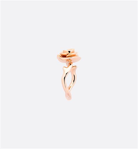 Large Rose Dior Couture Ring Pink Gold And Diamonds Dior