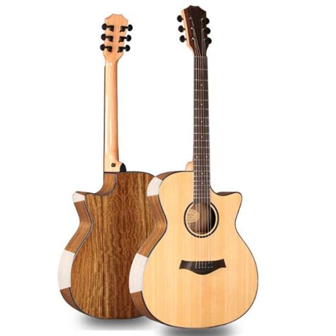 40 Inch Gloss Spruce Walnut Solid Top Acoustic Guitar