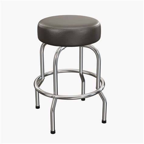 Modern Industrial Bar Stool 3d Model Download Chair On