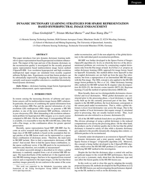 pdf dynamic dictionary learning strategies for sparse representation