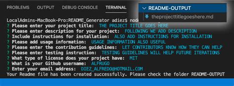 GitHub Alfrugo README Generator
