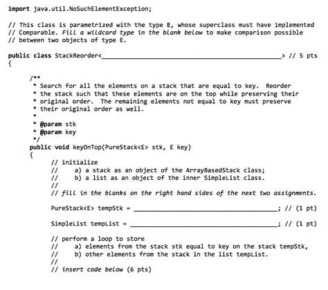 4 37 Pts Implement A Generic Class Stackreorder To